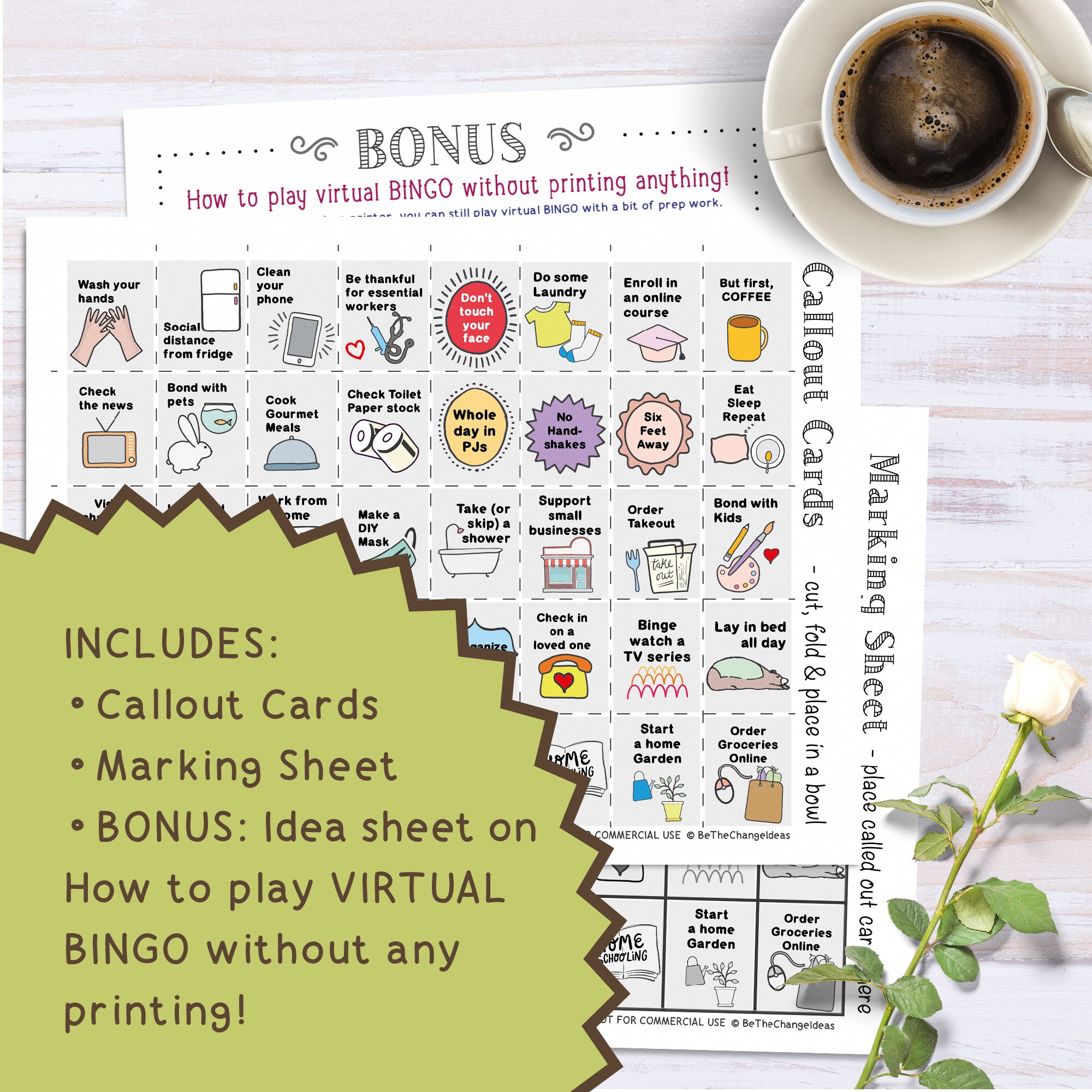 Quarantine Bingo Printable Party Game Celebrate End of Lockdown ...