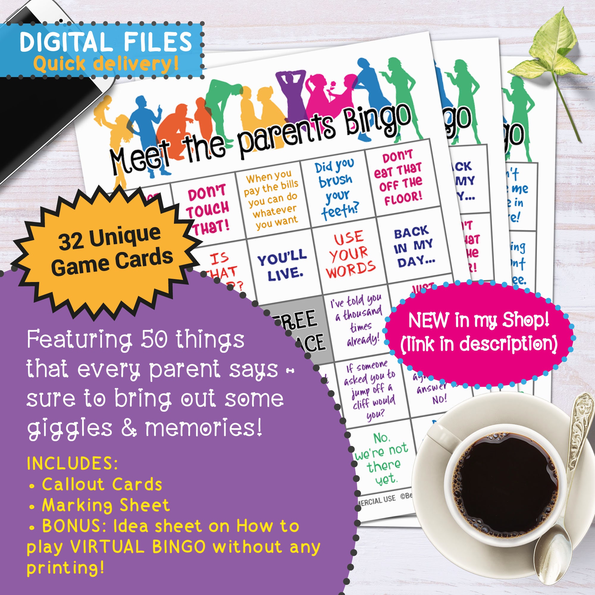 Jewish American Heritage Month Celebration Bingo Game | Virtual Party ...