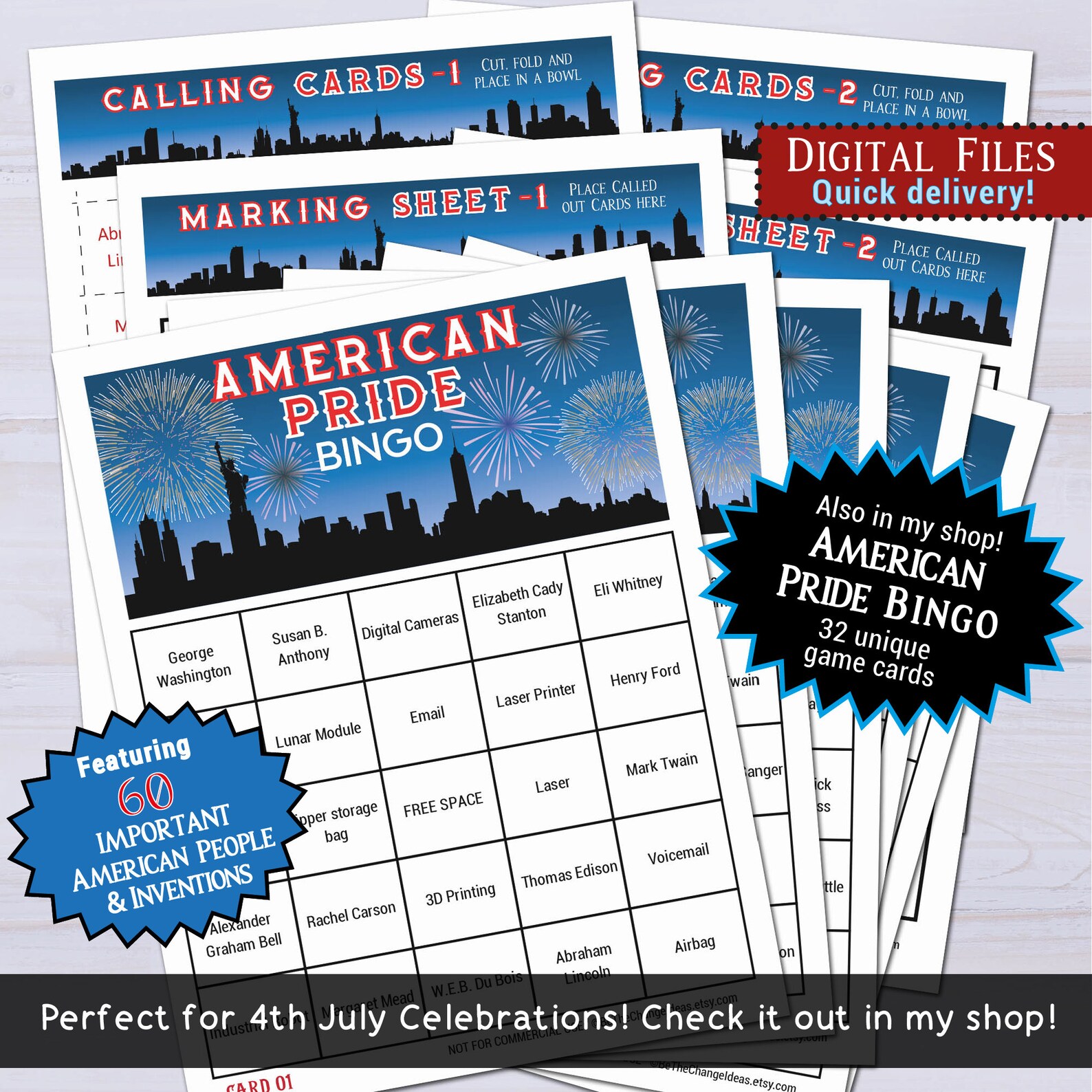 Buy National Parks Bingo Game US National Park Week Service Idea Family ...