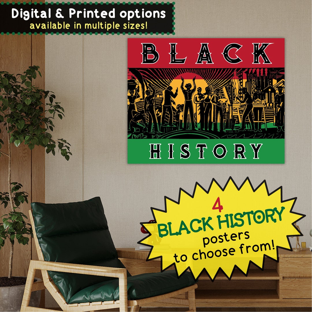 Black History Juneteenth Celebration Party Posters | DIY Printable ...