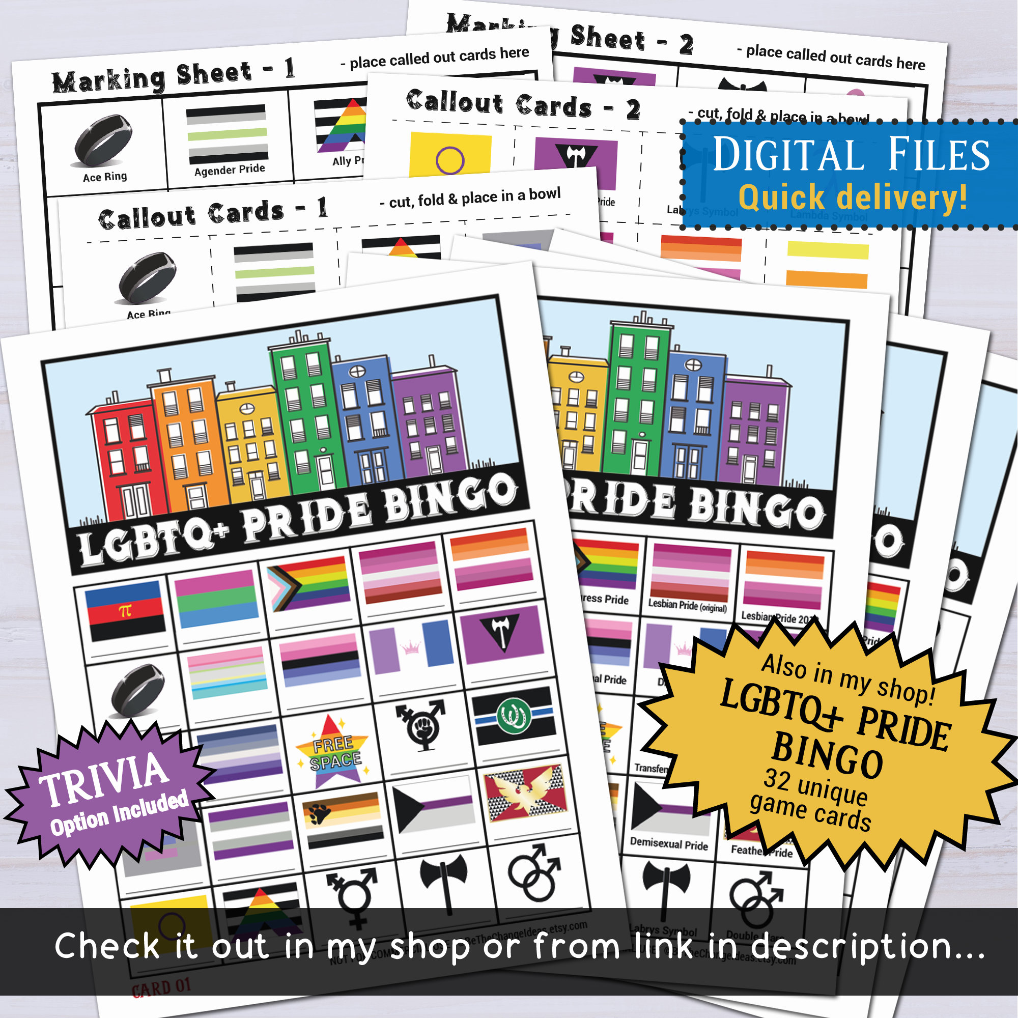 LGBTQ Stars Bingo Game Pride Month Awareness Activity Idea - Etsy UK