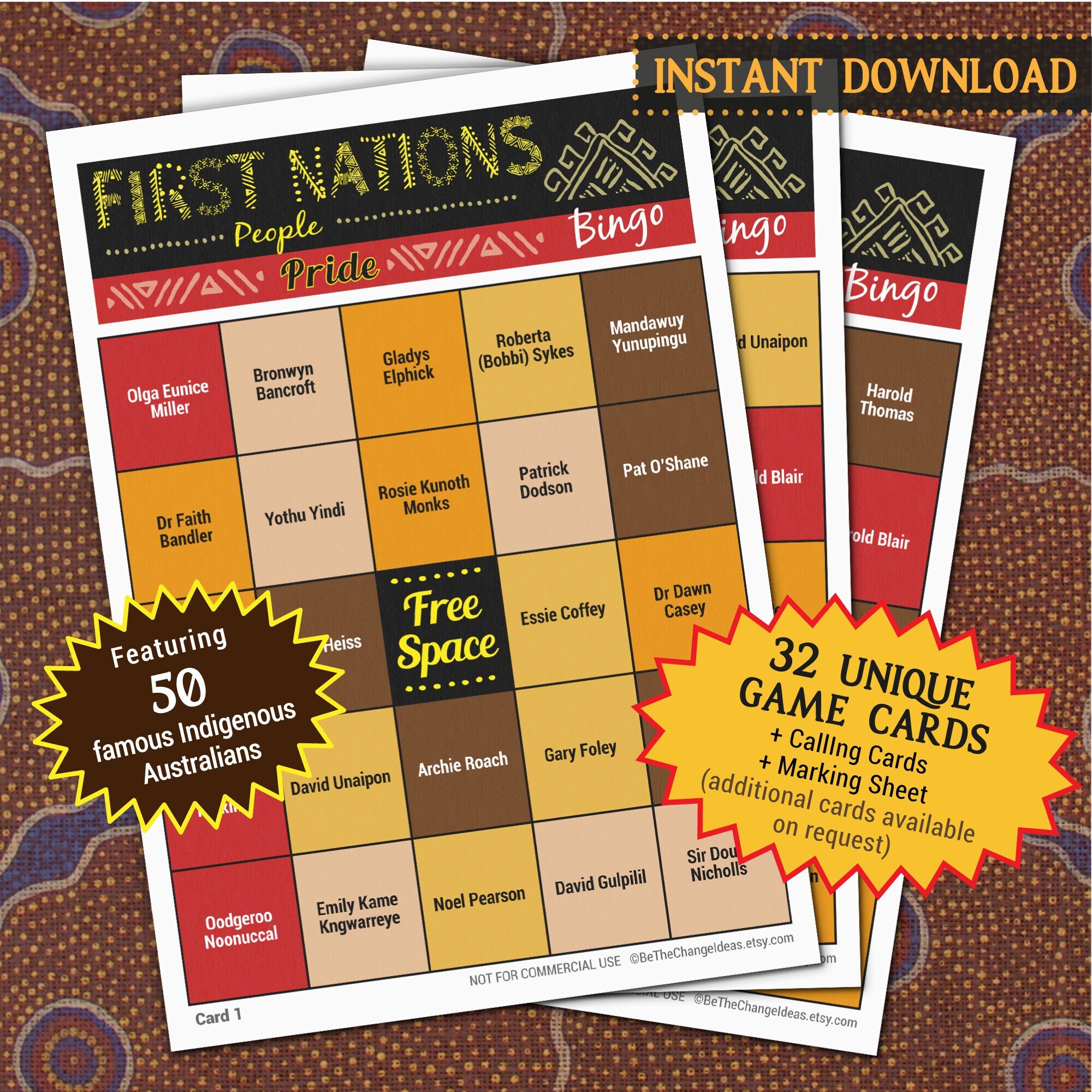First Nations People Pride Bingo Game Educational Activity Famous ...