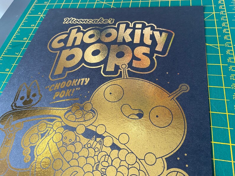 Mooncake's Chookity Pops Final Space Foil Print A4 - Etsy UK