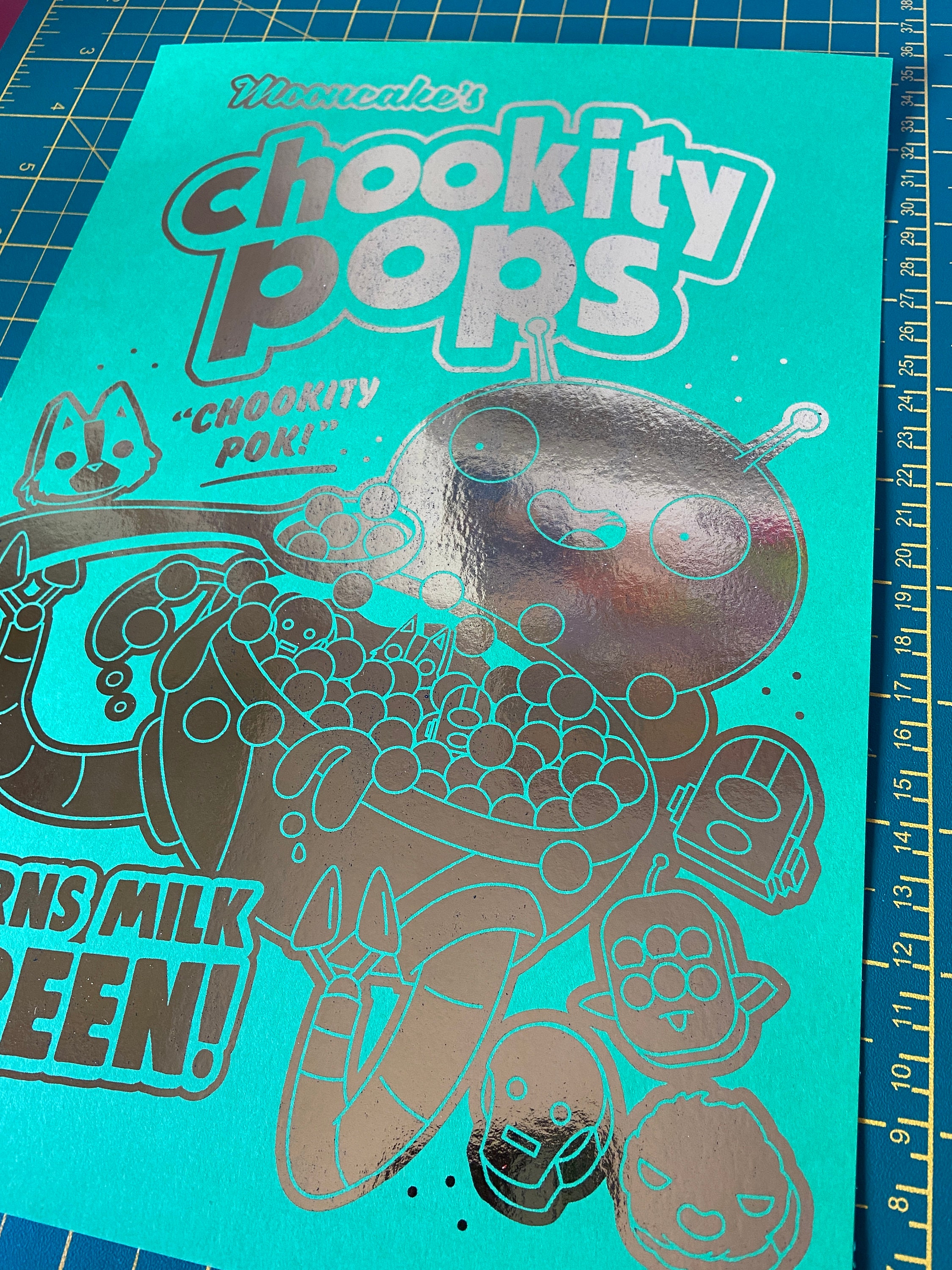 Mooncake's Chookity Pops Final Space Foil Print A4 | Etsy UK