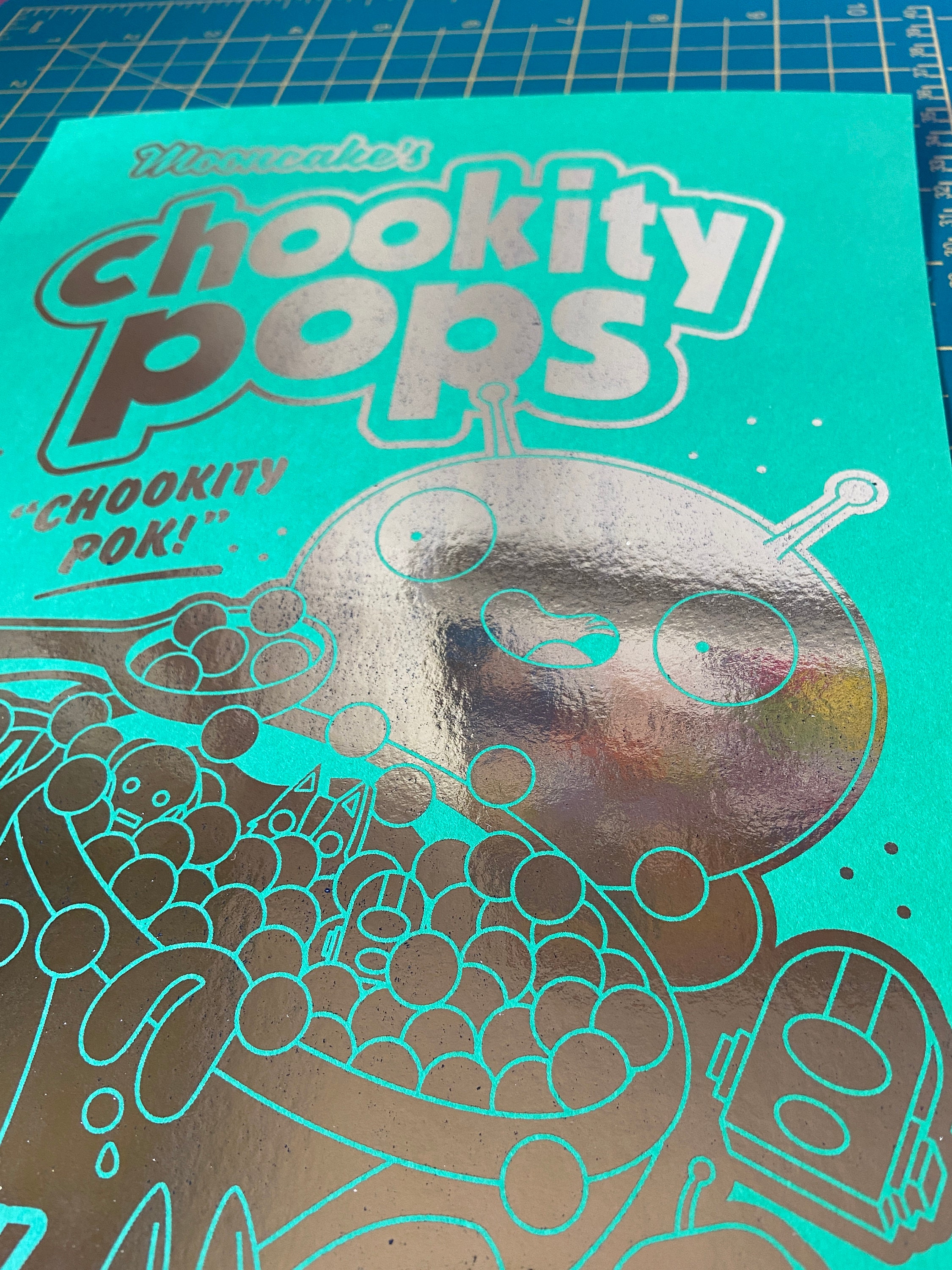Mooncake's Chookity Pops Final Space Foil Print A4 | Etsy UK