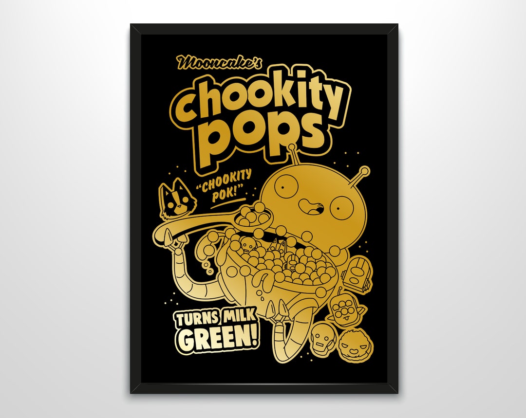 Mooncake's Chookity Pops! Final Space Foil Print A4 - Etsy UK