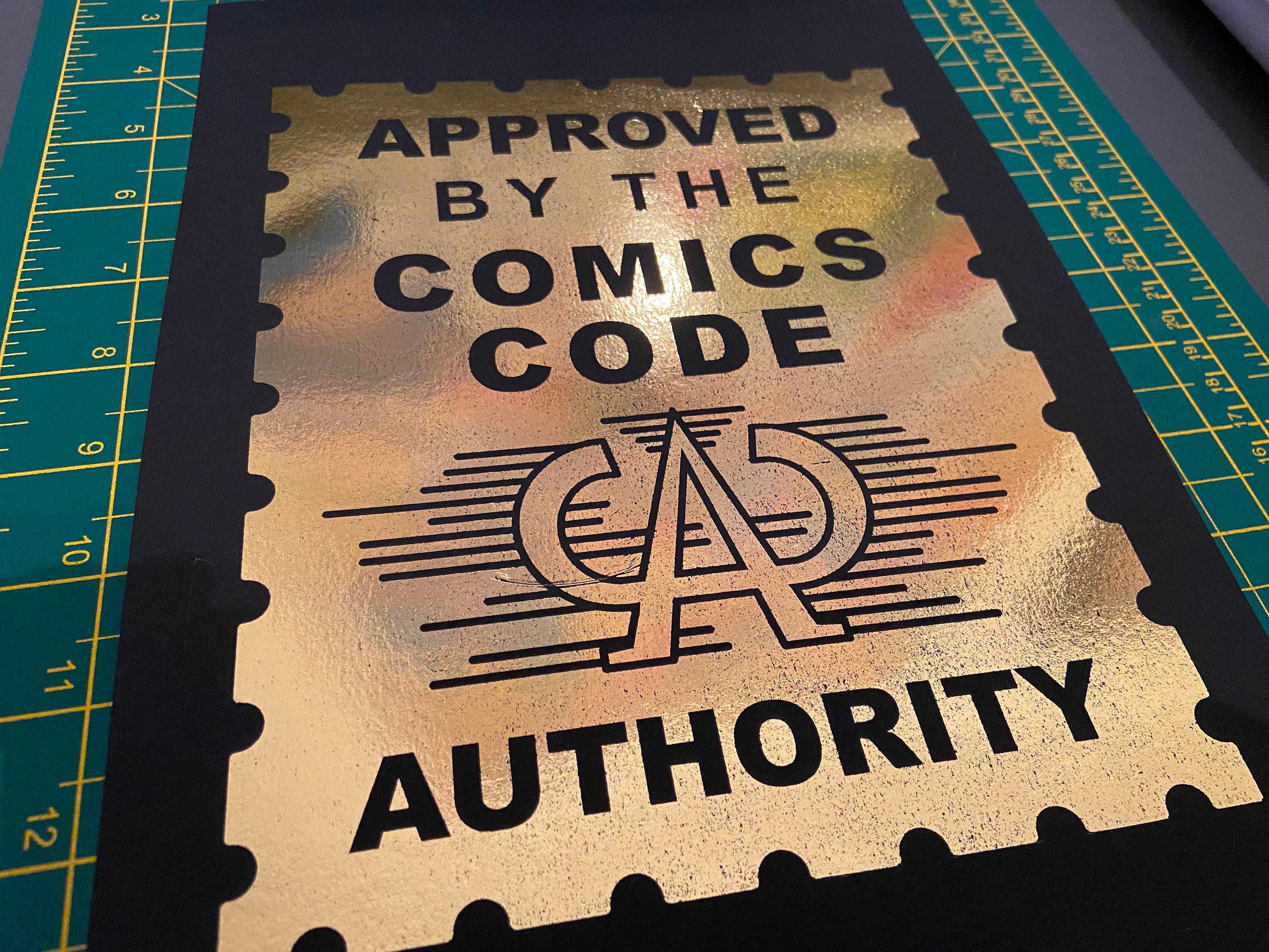 Approved by the Comics Code Stamp Foil Print A4 - Etsy