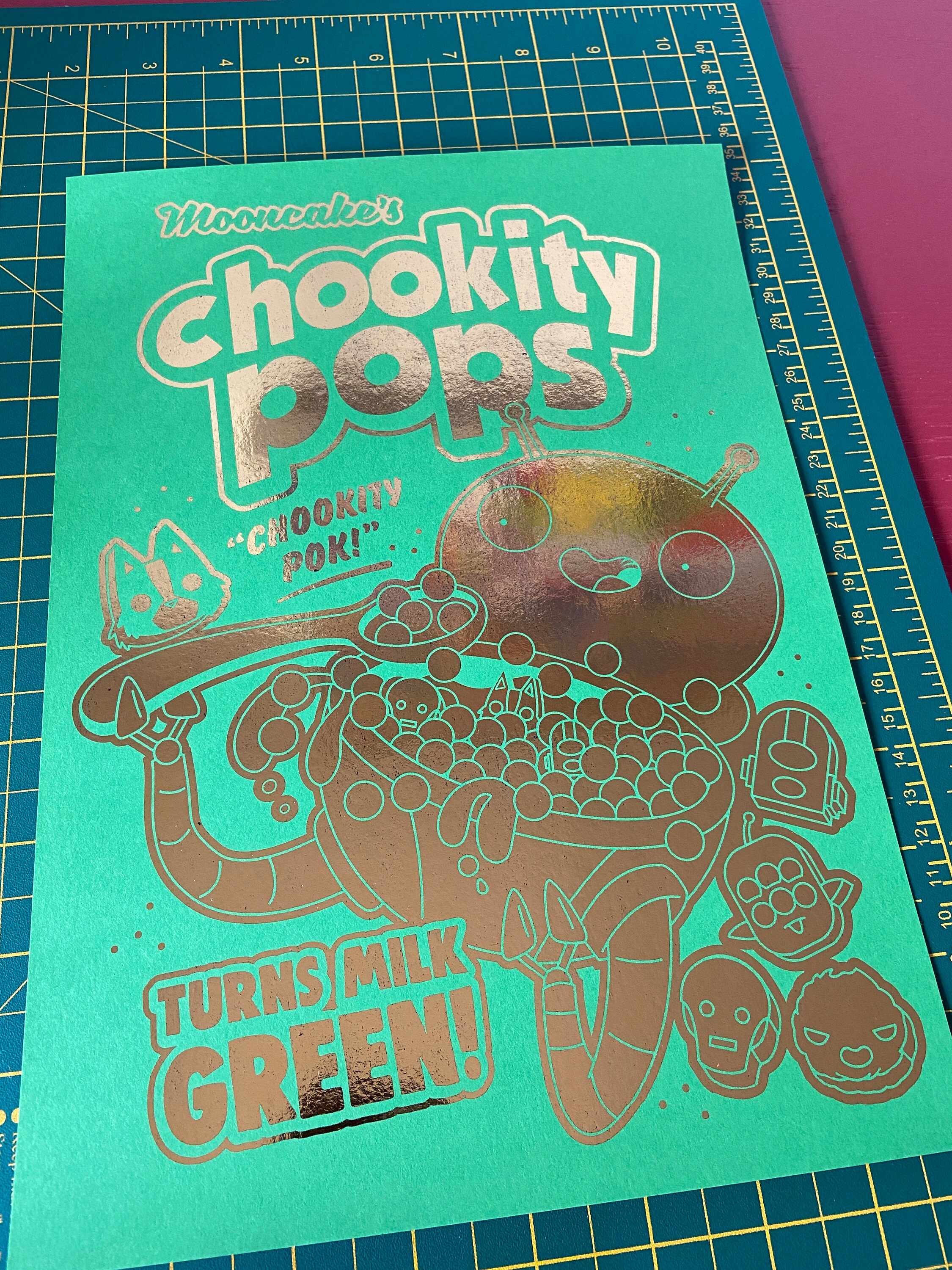 Mooncake's Chookity Pops Final Space Foil Print A4 | Etsy UK