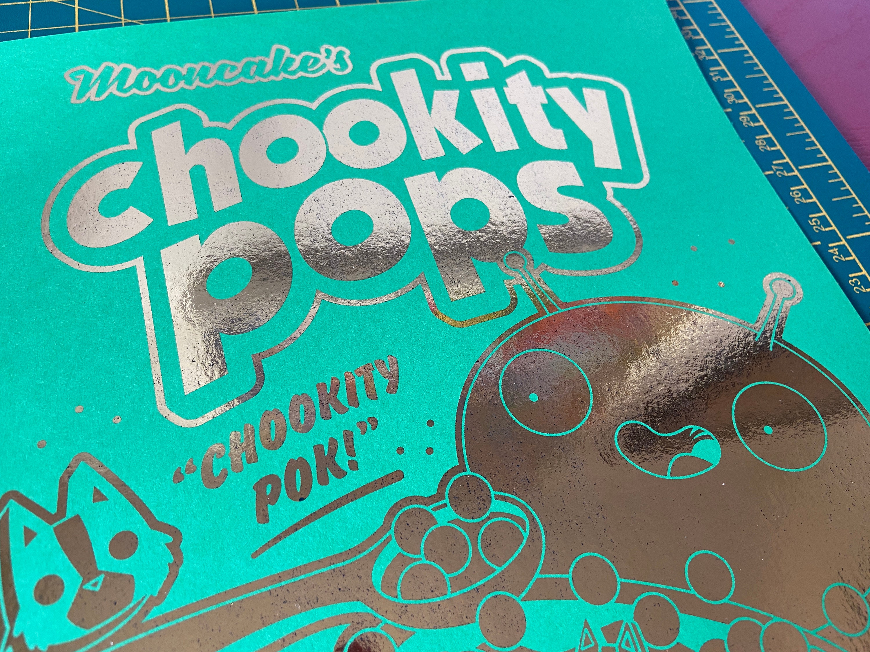 Mooncake's Chookity Pops Final Space Foil Print A4 | Etsy UK