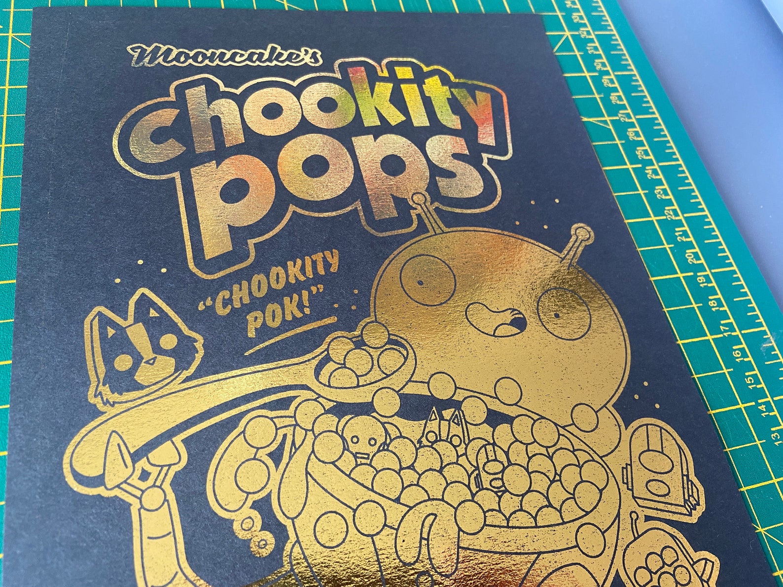Mooncake's Chookity Pops Final Space Foil Print A4 - Etsy