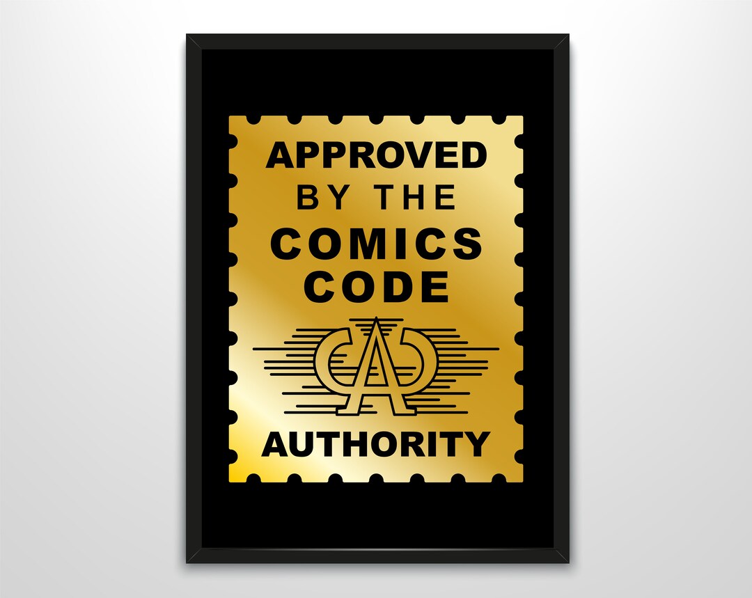 Approved by the Comics Code Stamp Foil Print A4 - Etsy