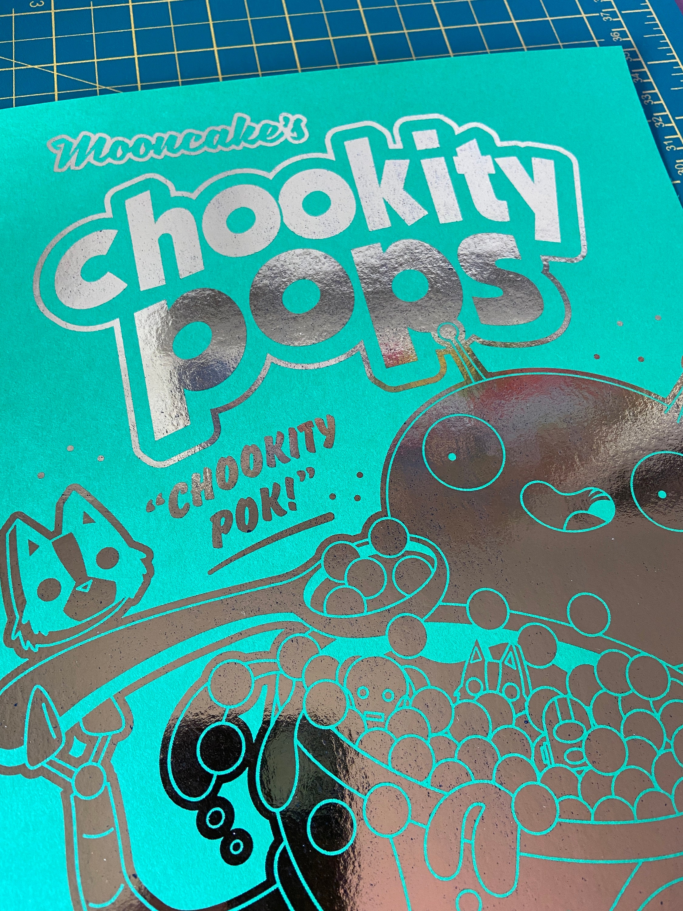 Mooncake's Chookity Pops Final Space Foil Print A4 | Etsy UK