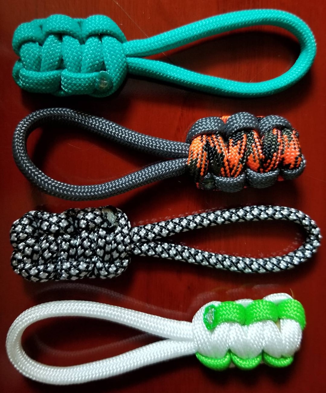 Paracord Zipper Pulls, Set of 5 - Etsy