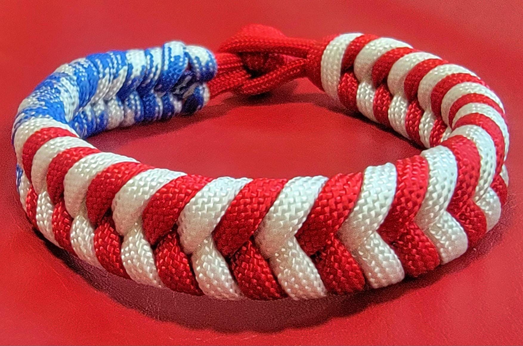 USA Flag Paracord Bracelet - Etsy