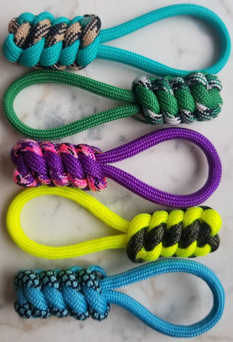 Paracord Zipper Pulls, Set of 5 - Etsy