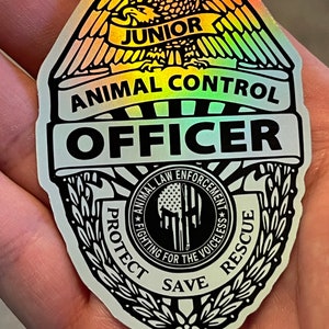 JUNIOR Animal Control Badges - Etsy