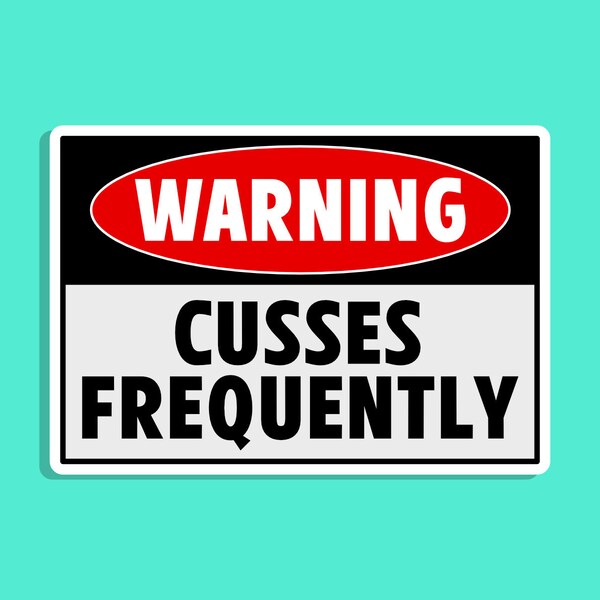 No Cussing Signs - Etsy