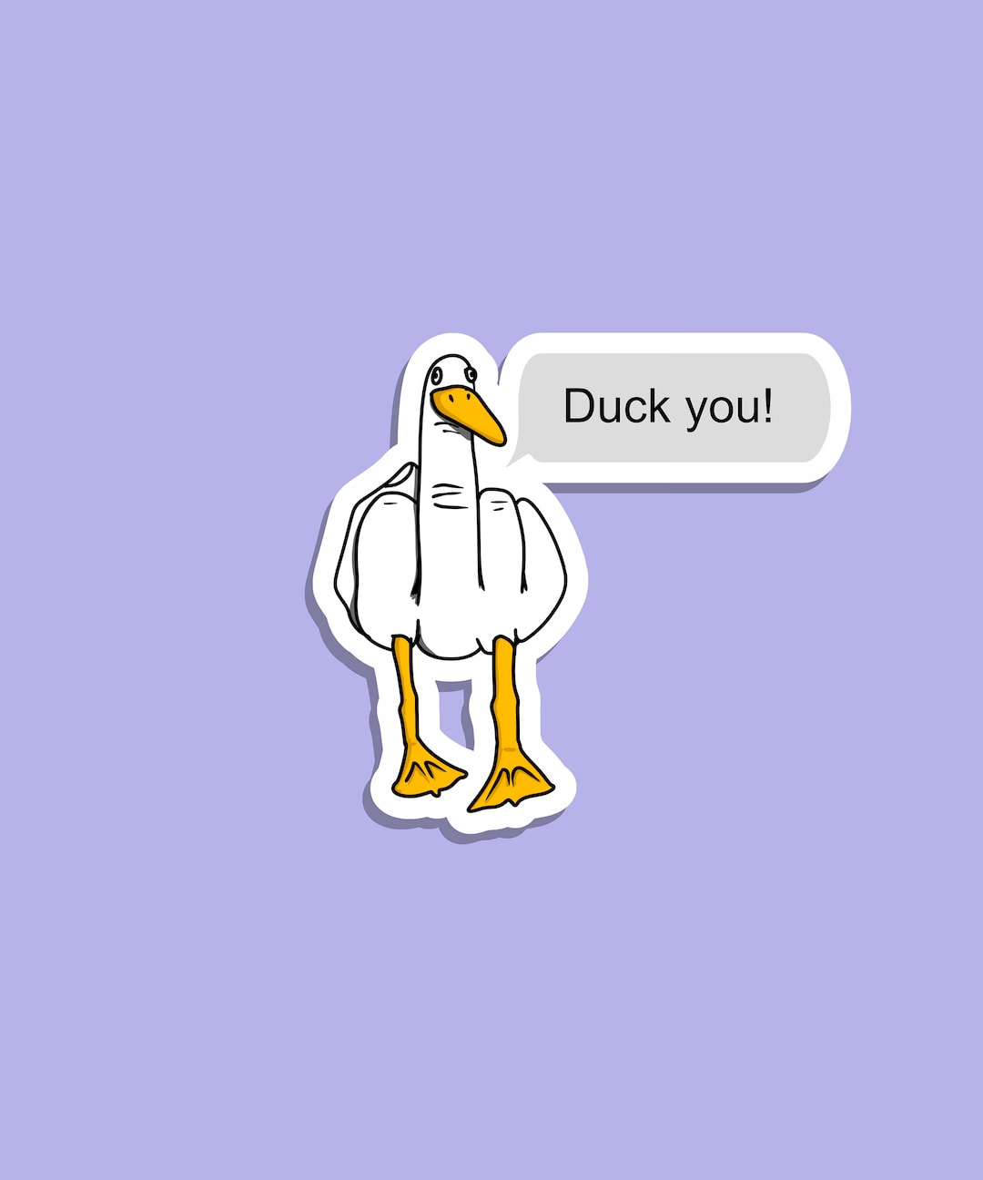 Duck You Sticker/funny Sticker/ Adult Humor/ Sticker for Water Bottles ...