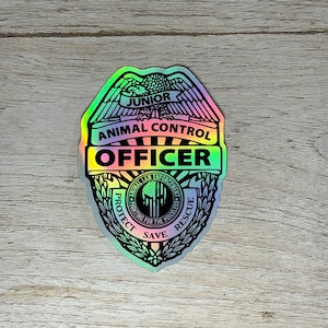 JUNIOR Animal Control Badges - Etsy
