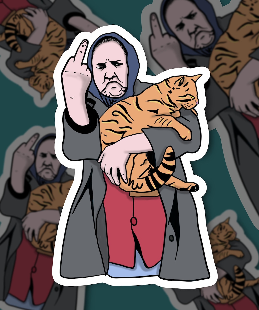 5150 Crazy Cat Lady Middle Finger To The World Etsy