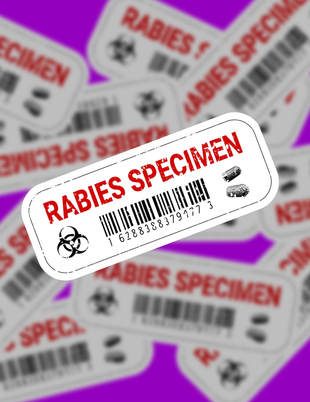 Rabies Lab Sticker - Etsy