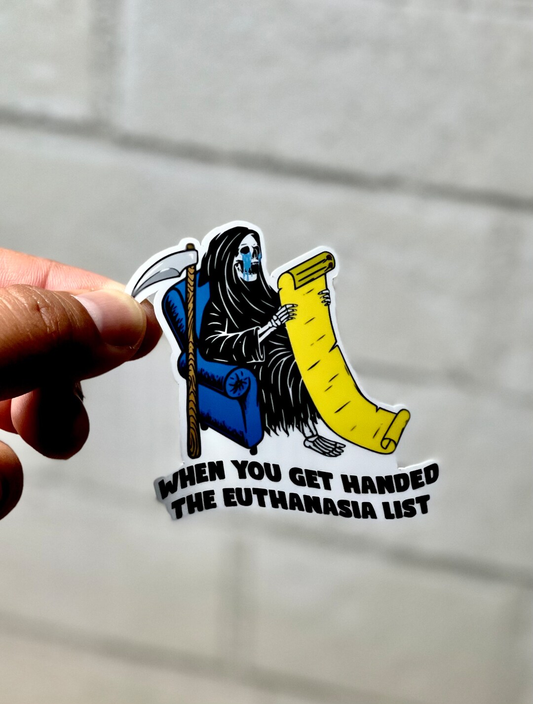Euthanasia List/ Dark Humor Shelter Sticker for Staff in Animal Welfare ...