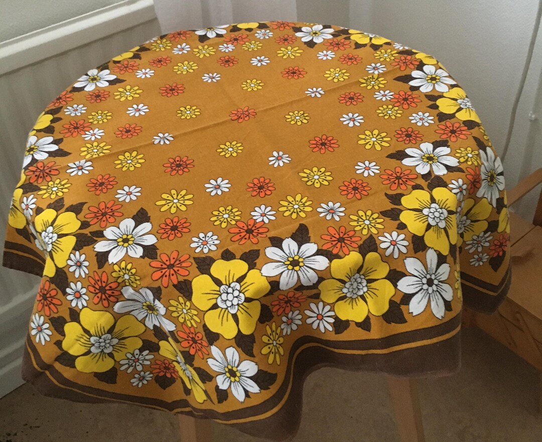 Pretty Vintage 60's Swedish Tablecloth . - Etsy