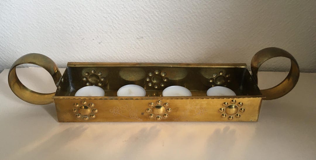 Swedish Advent Candle Holder in Brass. Vintage Scandinavian Christmas ...
