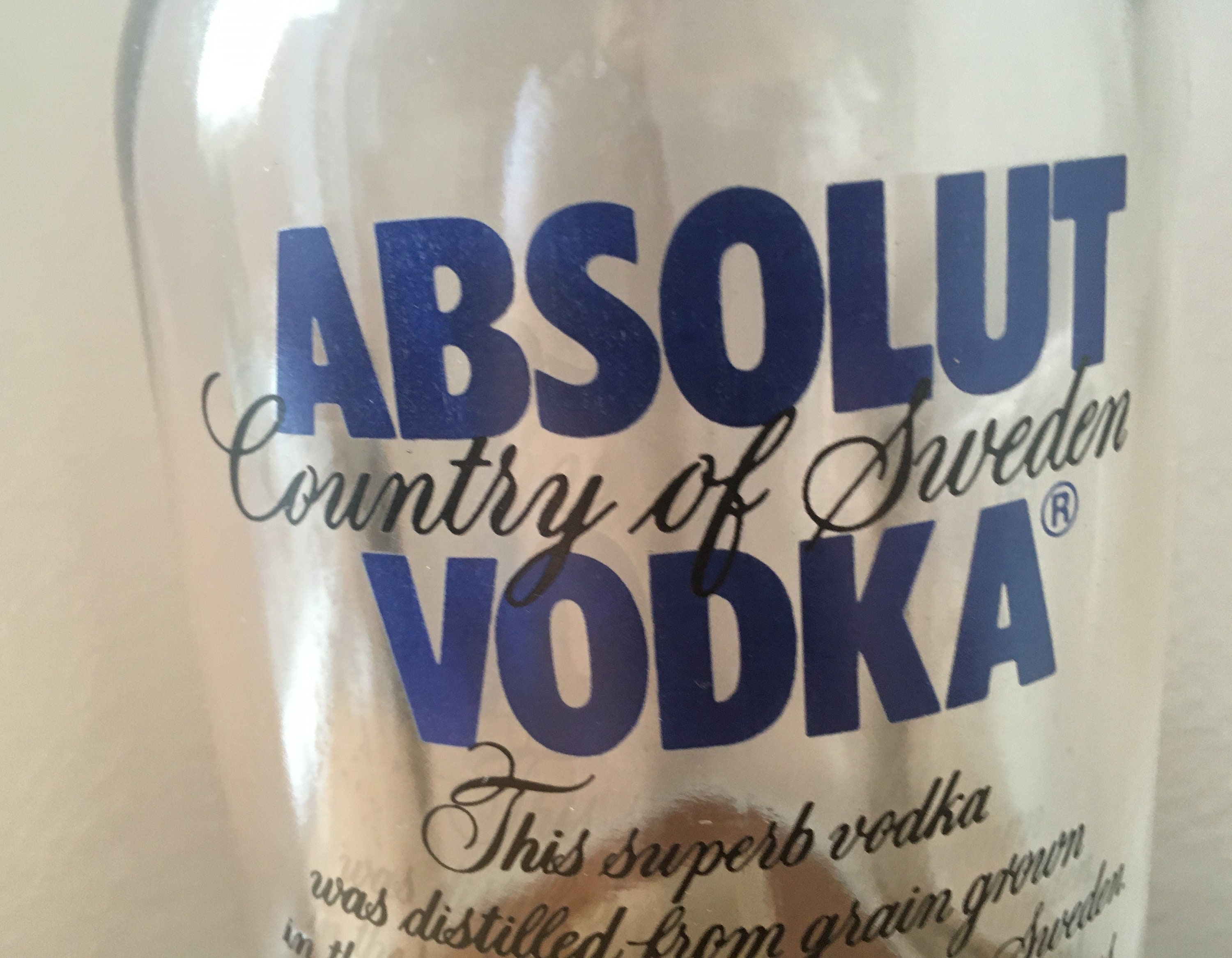 Rare Swedish Absolut Vodka Empty Bottle . 175cl - Etsy