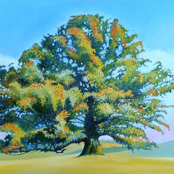 Oak Tree Painting - Etsy