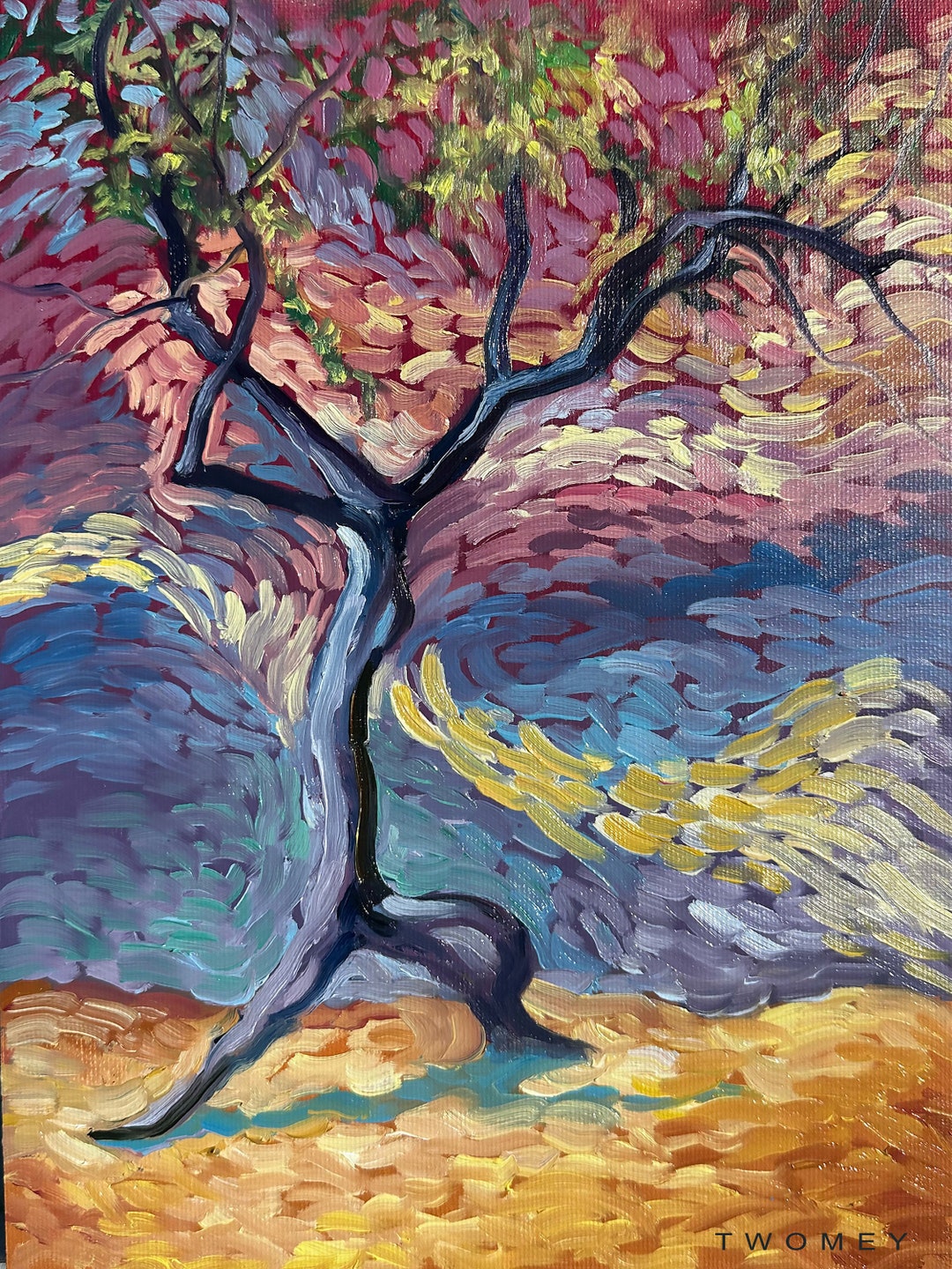 Walking Tree, 16 X 20, Backyard Tree, Impressionist, Impressionism ...
