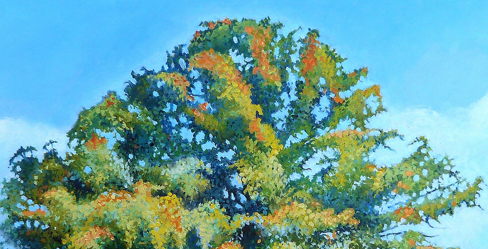 Cropped Oak Tree Oil Painting Print Housewarming Gift | Etsy