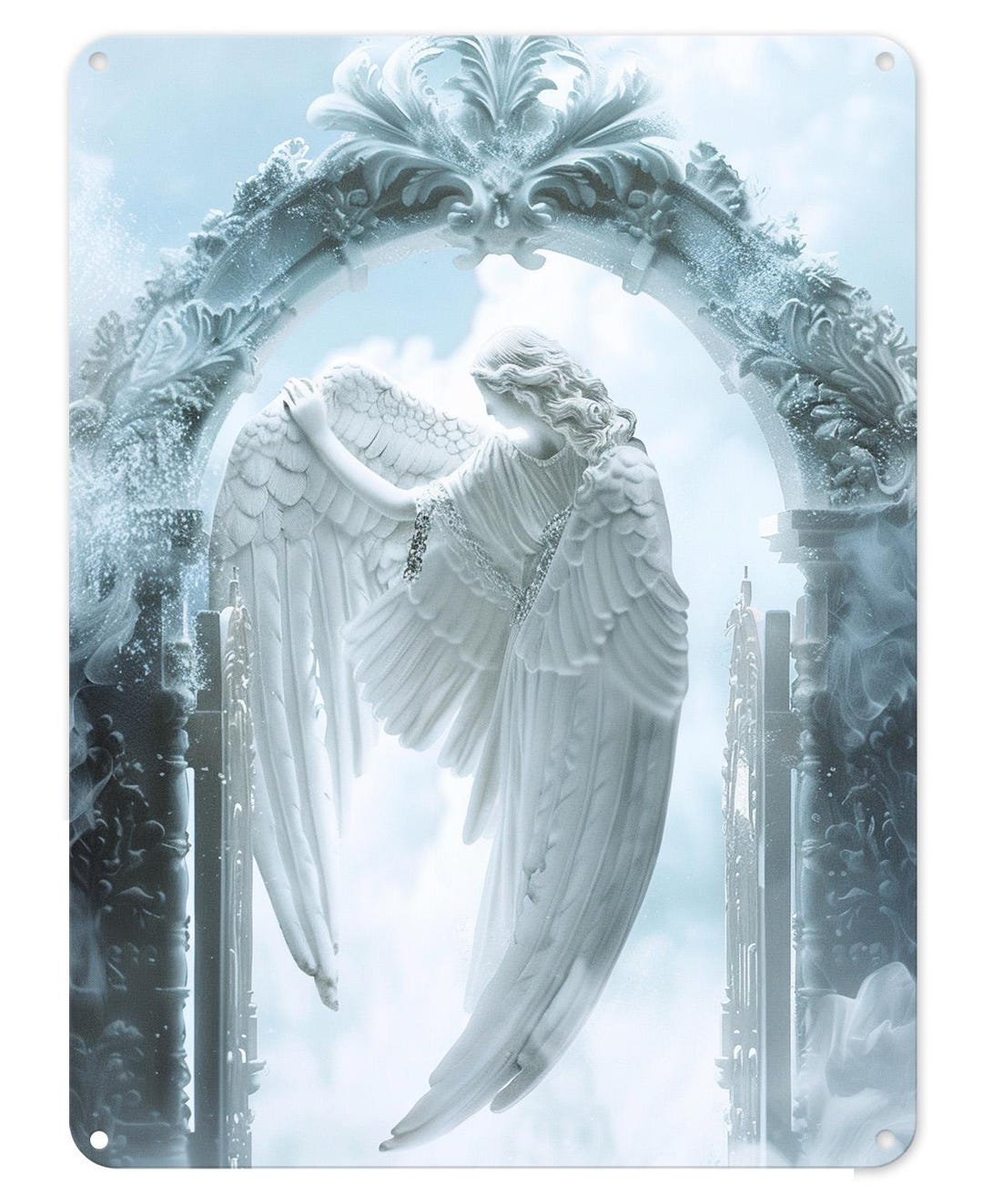 Heaven Gates Open Angel Wings Peace Metal Tin Sign Poster Wall Art ...