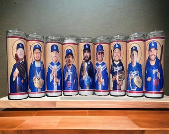 Teoscar Hernández Dodgers Glass Prayer Candle - Etsy