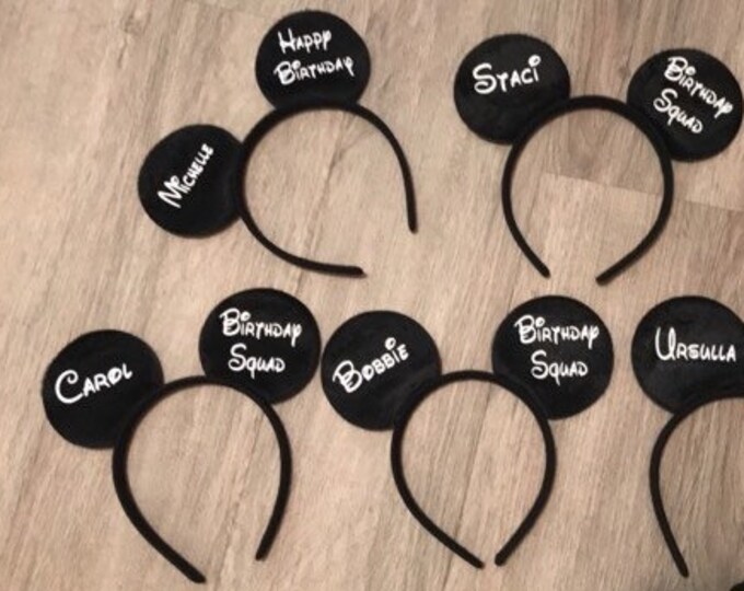 Personalized Mickey or Minnie Ears, Custom Mickey Ears, Halloween Ears ...