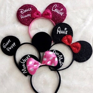Personalized Mickey or Minnie Ears, Custom Mickey Ears, Personalized ...