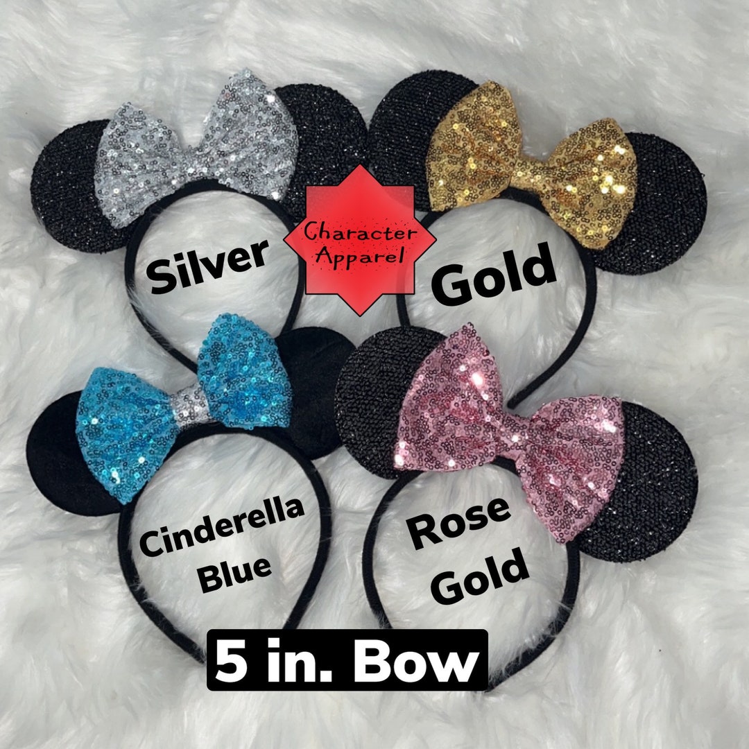 Personalized Mickey Minnie Mouse Ears Big Bow Minnie Ears Custom Mickey ...
