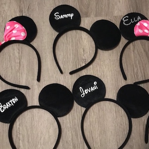 Personalized Mickey or Minnie Ears, Custom Mickey Ears, Personalized ...