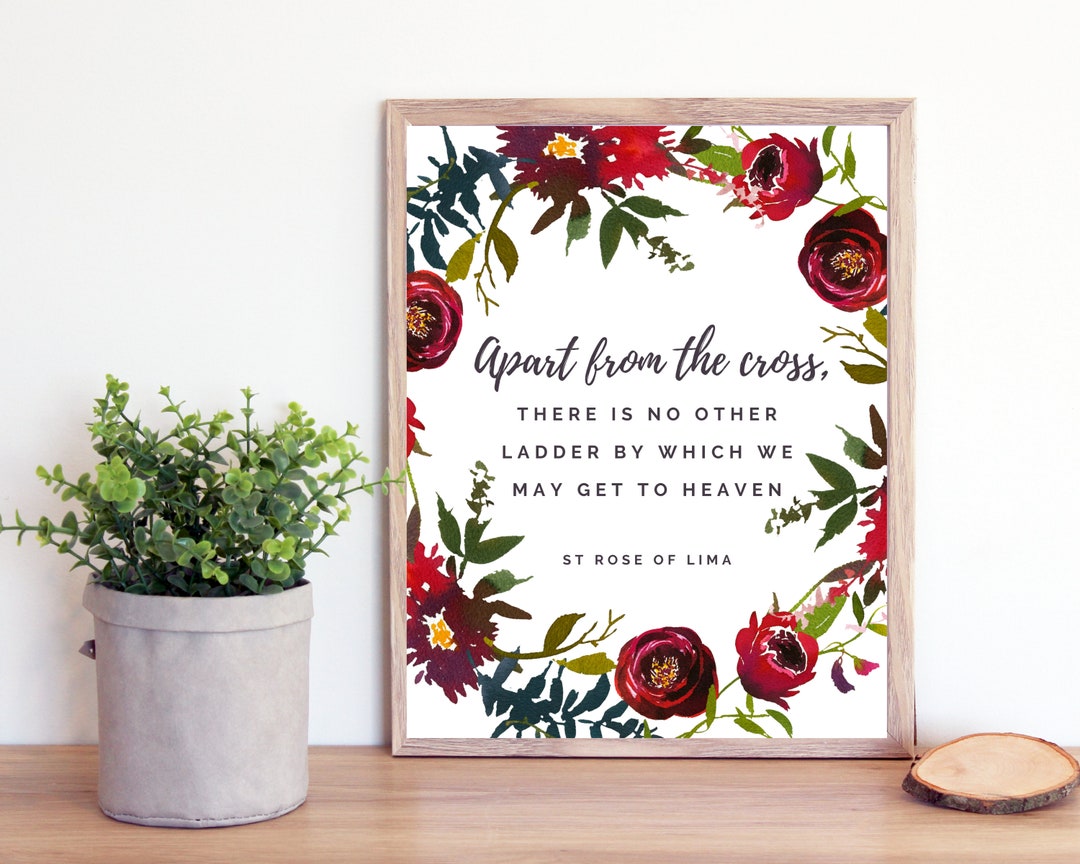 St Rose of Lima Quote Printable- Catholic Saint Quotes Print- Catholic ...