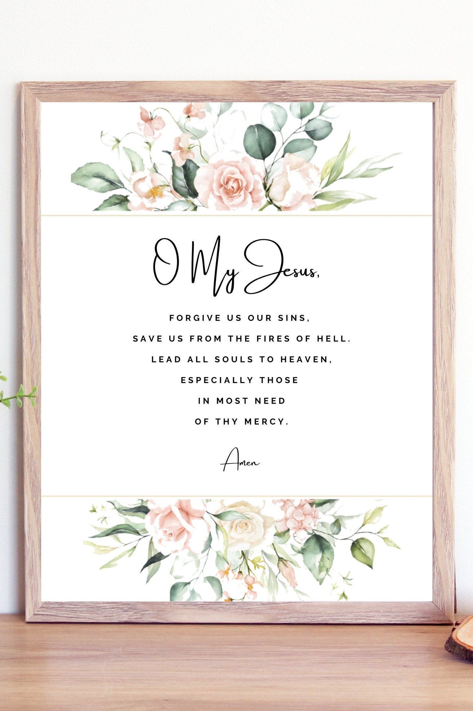 Fatima Prayer Printable Catholic Prayer Print Our Lady of - Etsy