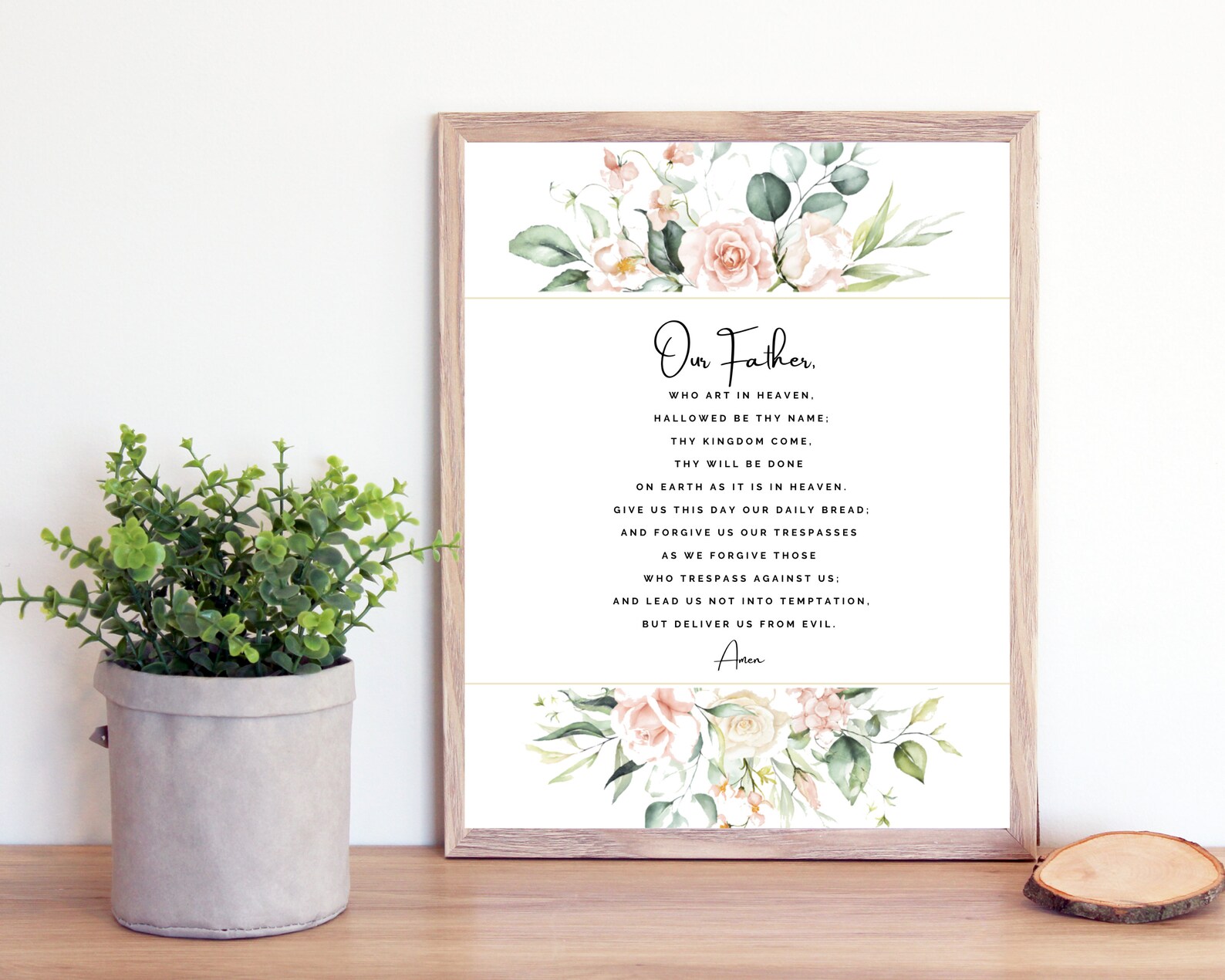 Our Father Prayer Printable- Our Lord's Prayer Print- Catholic ...