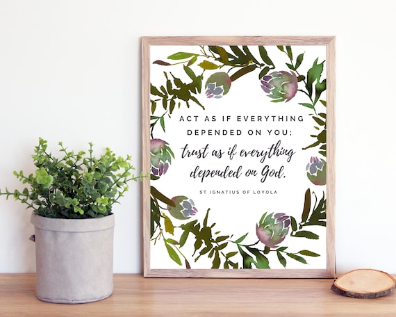St Ignatius of Loyola Quote Printable Catholic Saint Quotes - Etsy Canada