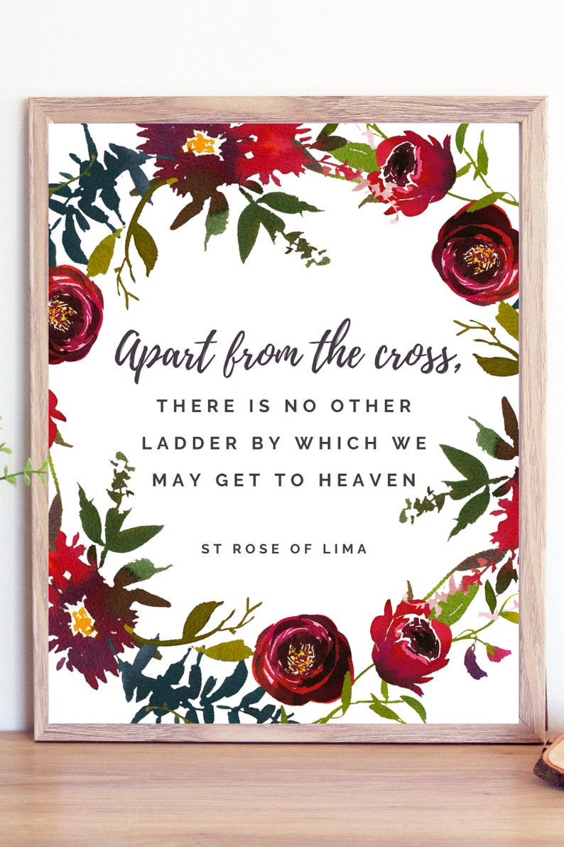 St Rose of Lima Quote Printable- Catholic Saint Quotes Print- Catholic ...