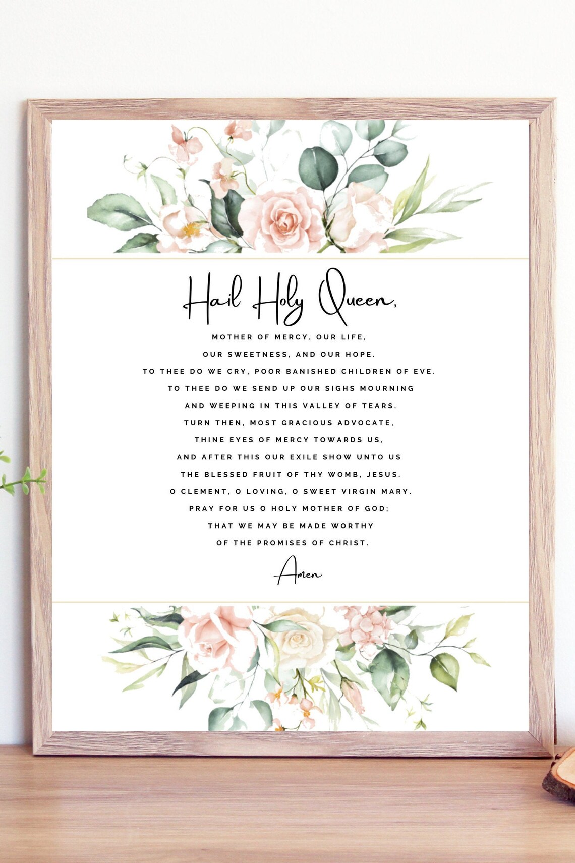 Hail Holy Queen Prayer Printable Print Catholic Prayer Prayer to Our ...