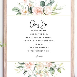 Glory Be Prayer Printable- Catholic Prayer Print- Catholic Printable ...