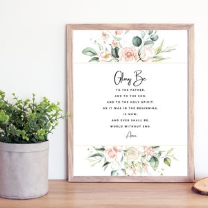 Glory Be Prayer Printable- Catholic Prayer Print- Catholic Printable ...