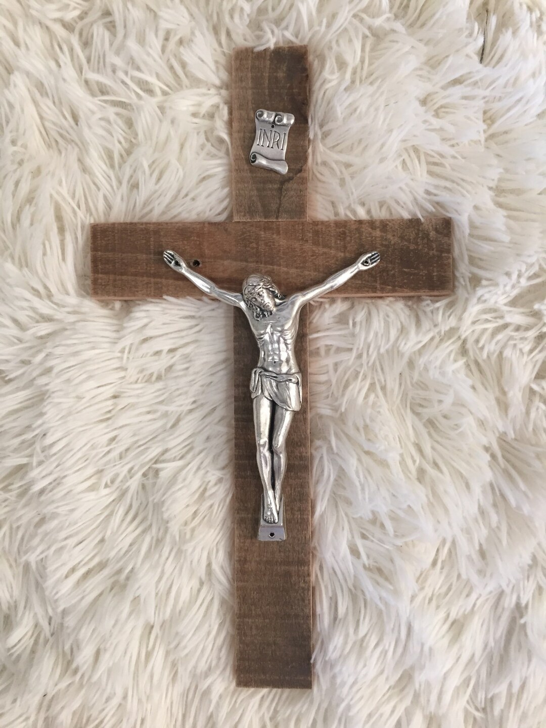 Rustic Reclaimed Wood Crucifix 12 in or 14 In- Catholic Wall Crucifix ...