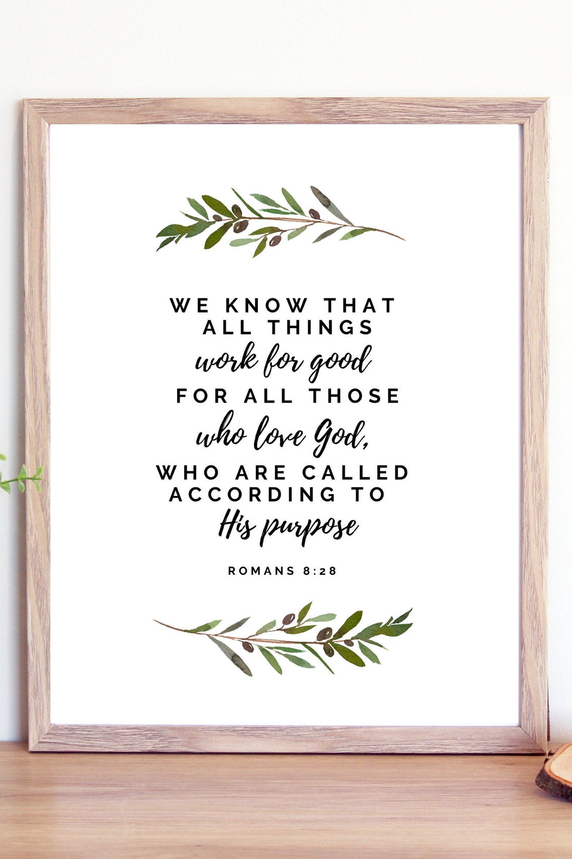 Romans 8:28 Printable-all Things Work for Good for Those Who - Etsy
