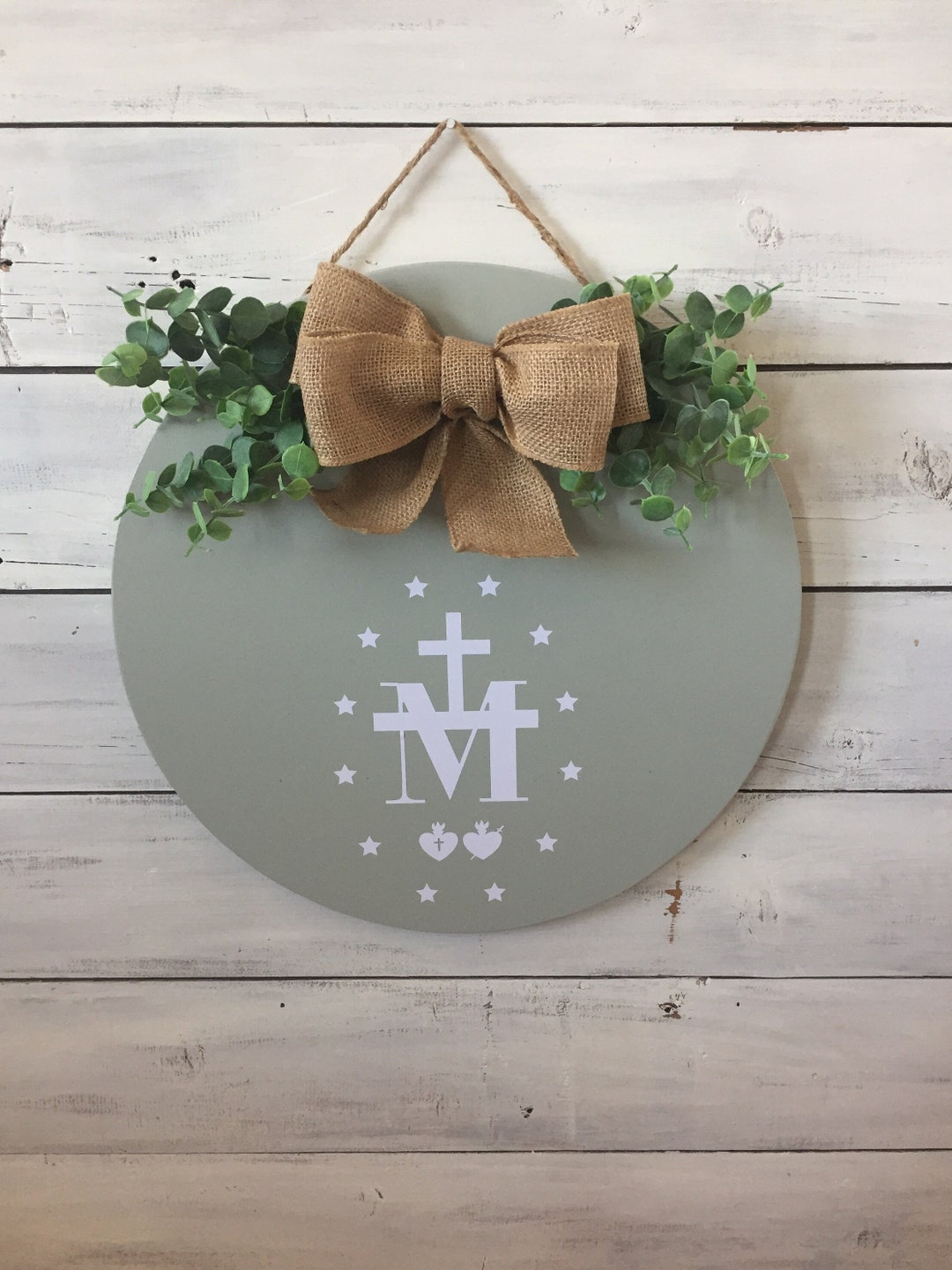 Miraculous Medal Catholic Door Hanger Door Sign- Miraculous Medal Wood ...