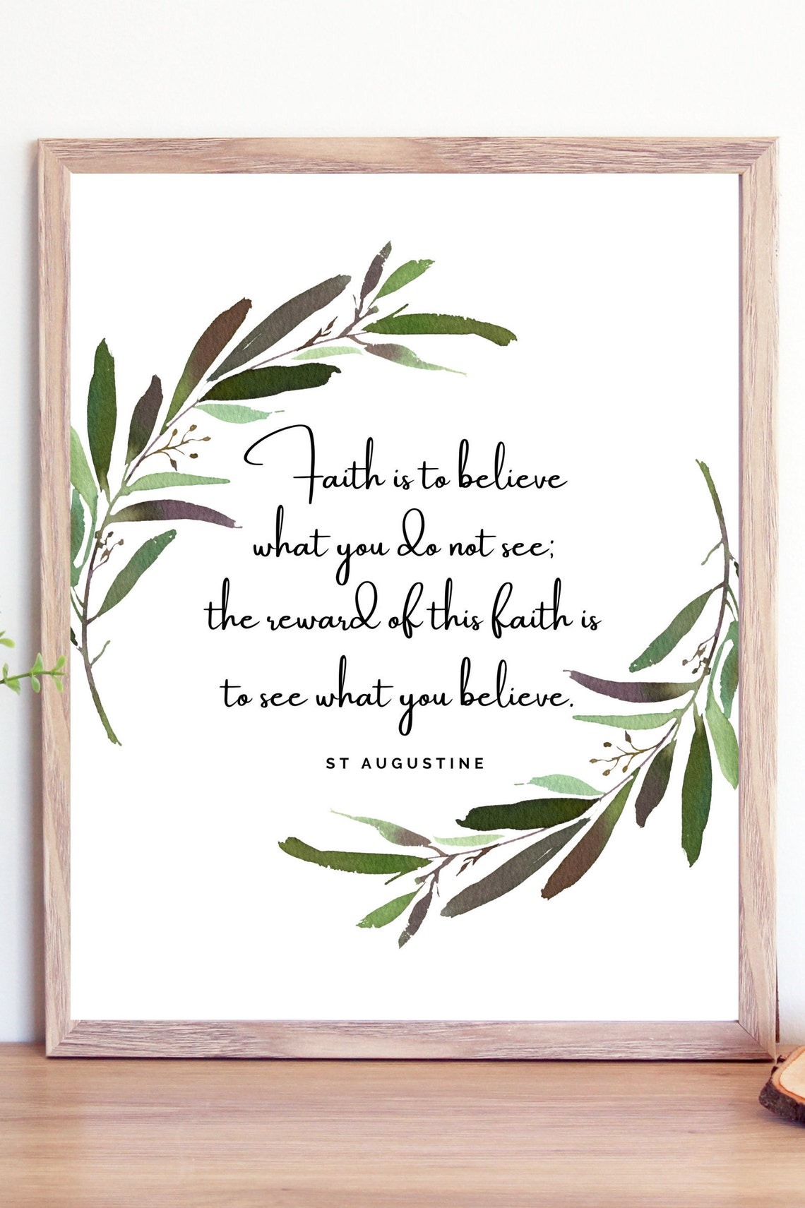 St Augustine Quote Printable- Catholic Saint Quotes Print- Faith is to ...